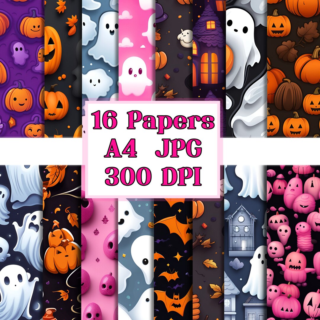 Halloween Patterns Digital Patterns A4 Jpg - Etsy