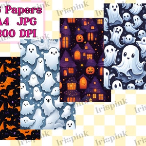 Halloween Patterns Digital Patterns A4 Jpg - Etsy