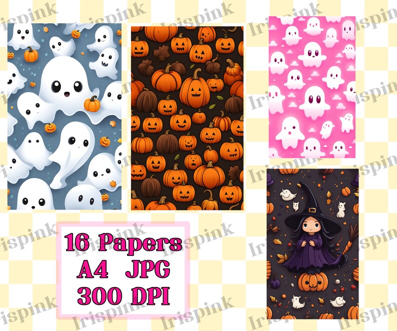 Halloween Patterns Digital Patterns A4 Jpg - Etsy