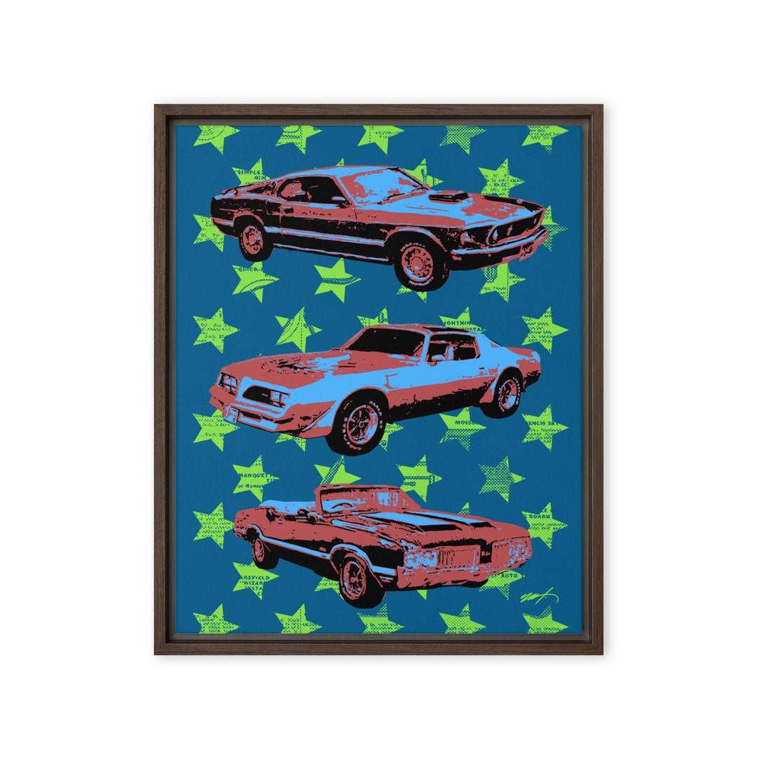 16"x20" - American Muscle Pop - Framed Canvas - Etsy