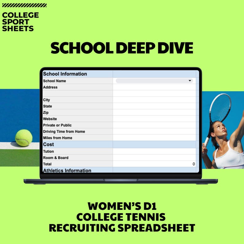 D1 Women’s Tennis Recruiting Spreadsheet - Digital College Athletic ...