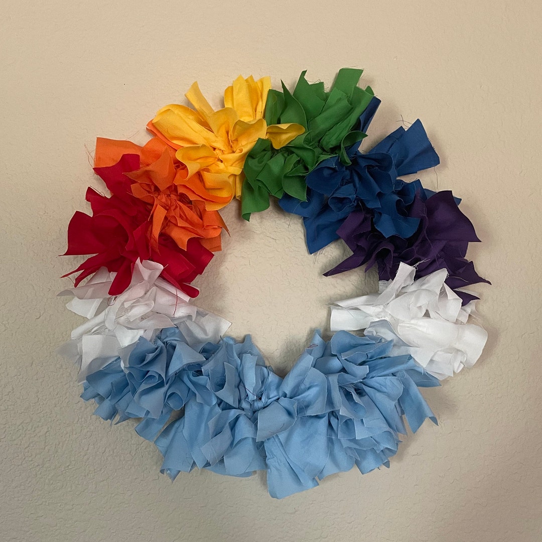 DIY Rainbow Wreath Kit - Etsy
