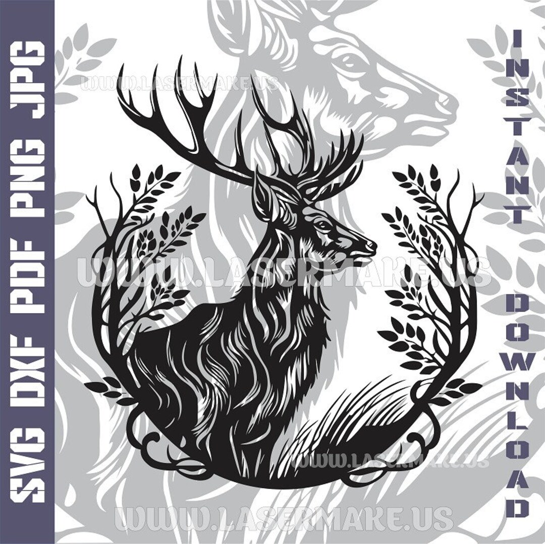 Deer SVG File | Cut File for Cricut | Printable Png| SVG Dxf Cut Files ...