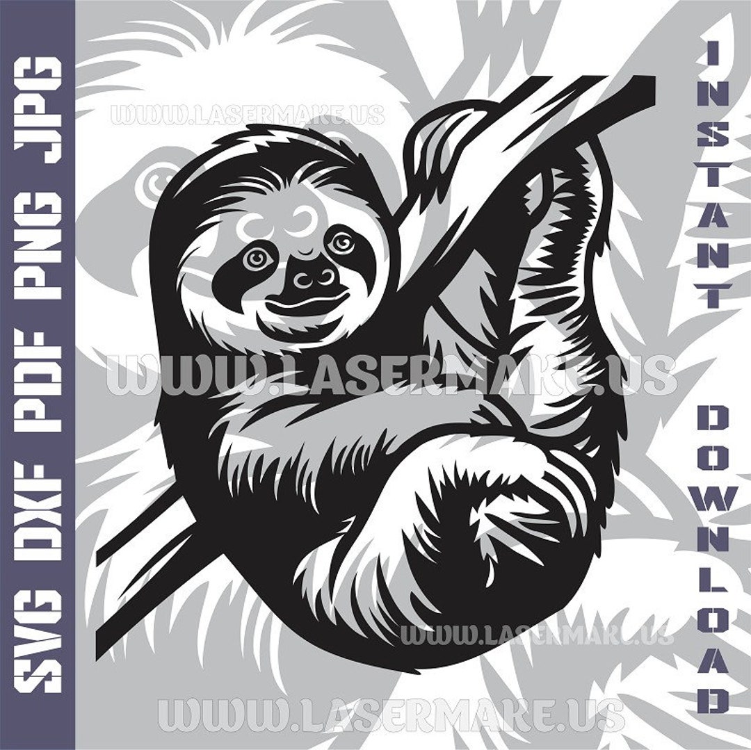 Sloth SVG File Cut File for Cricut Printable Png SVG Dxf Cut Files ...