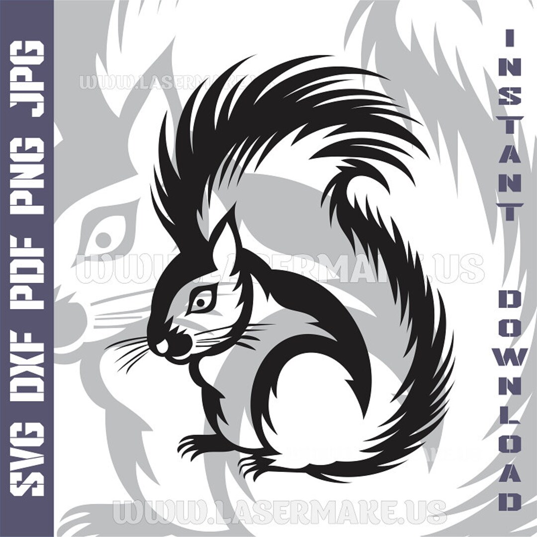Squirrel SVG File | Cut File for Cricut | Printable Png| SVG Dxf Cut ...