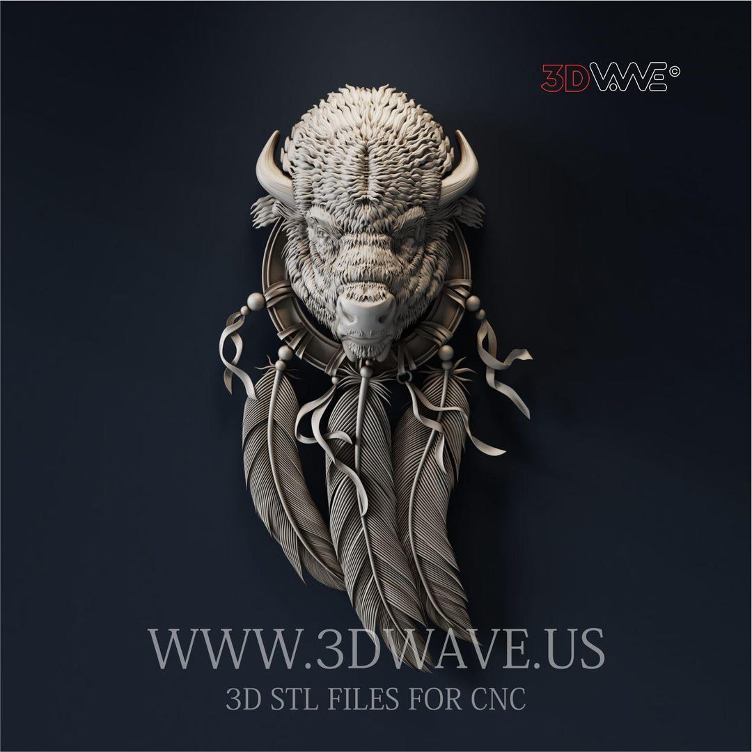 Bison Dream Catcher STL File: CNC Carving Template (digital Files) - Etsy