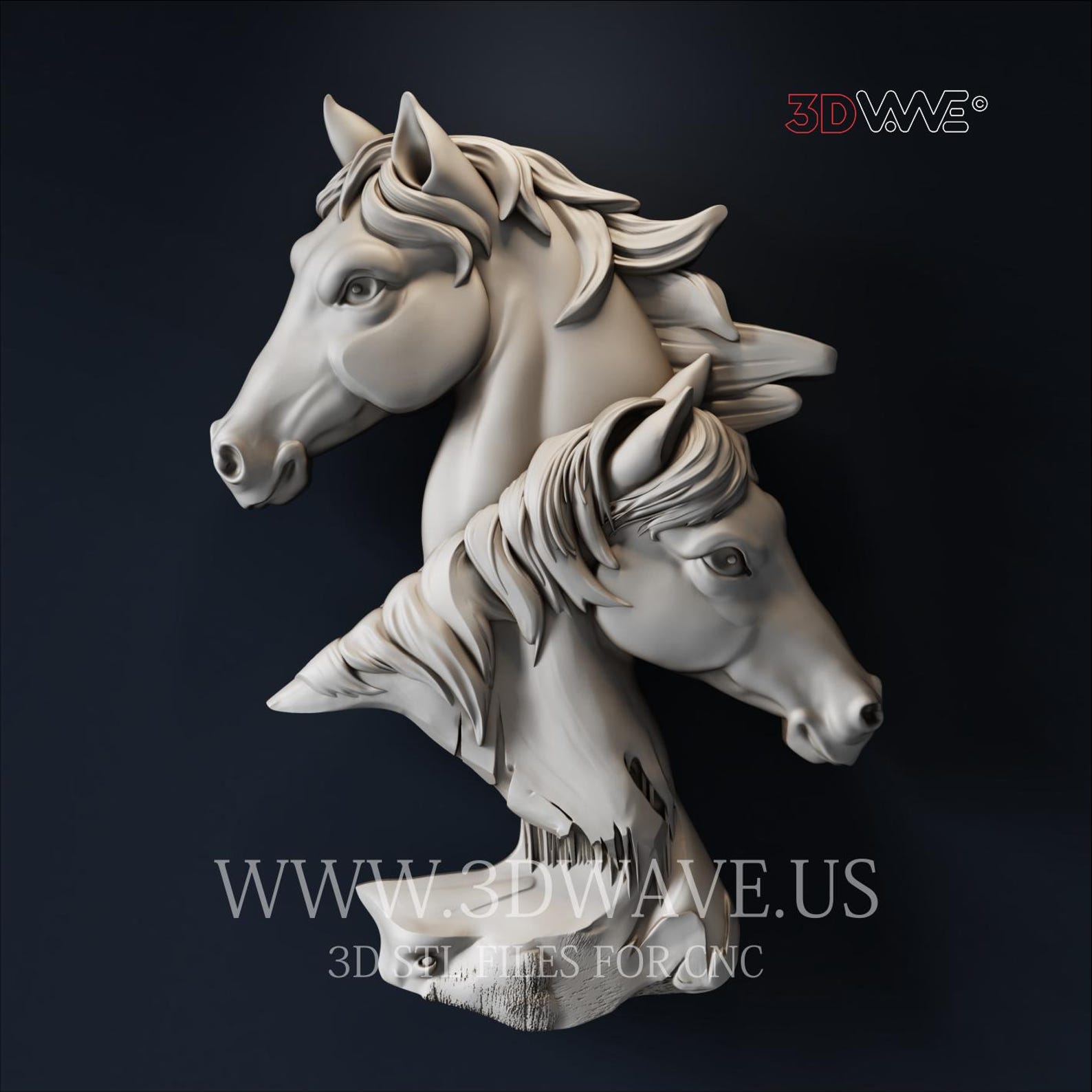 3D Horse STL Files for CNC - Unique DIY Wall Art & Home Decor Digital ...
