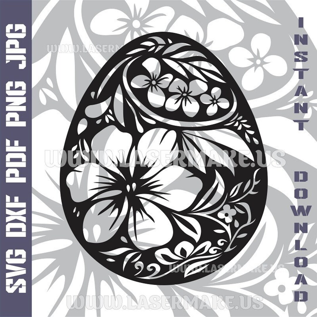 Easter Egg SVG File | Cut File for Cricut | Printable Png| SVG Dxf Cut ...