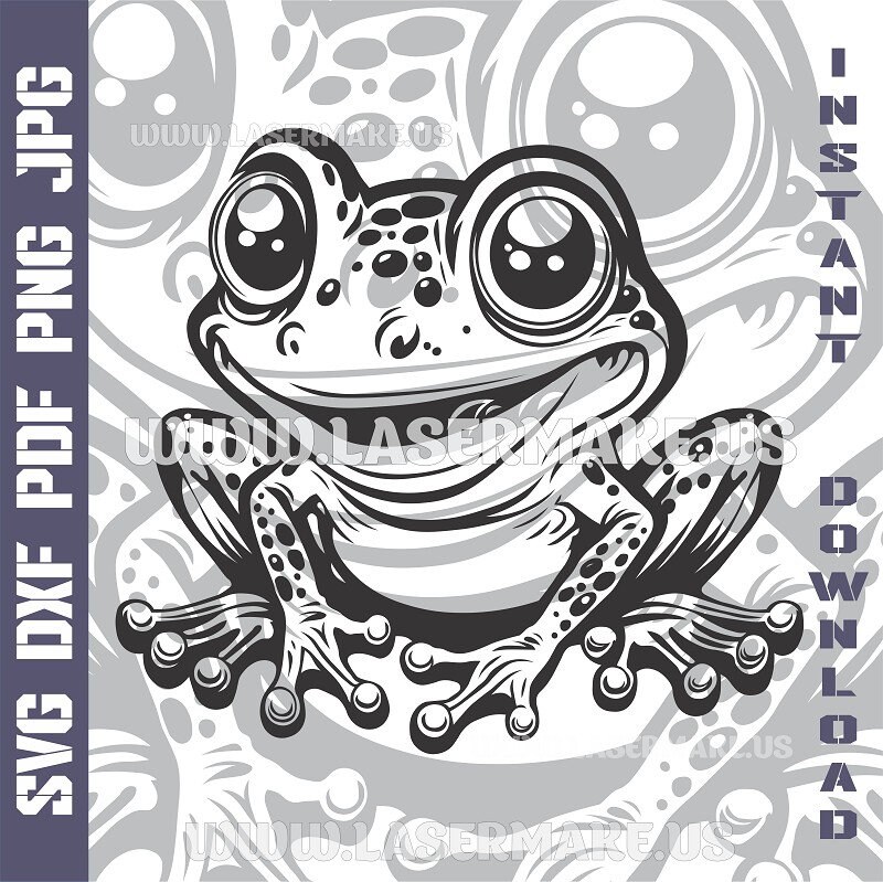 Funny Frog SVG File | Cut File for Cricut | Printable Png| SVG Dxf Cut ...