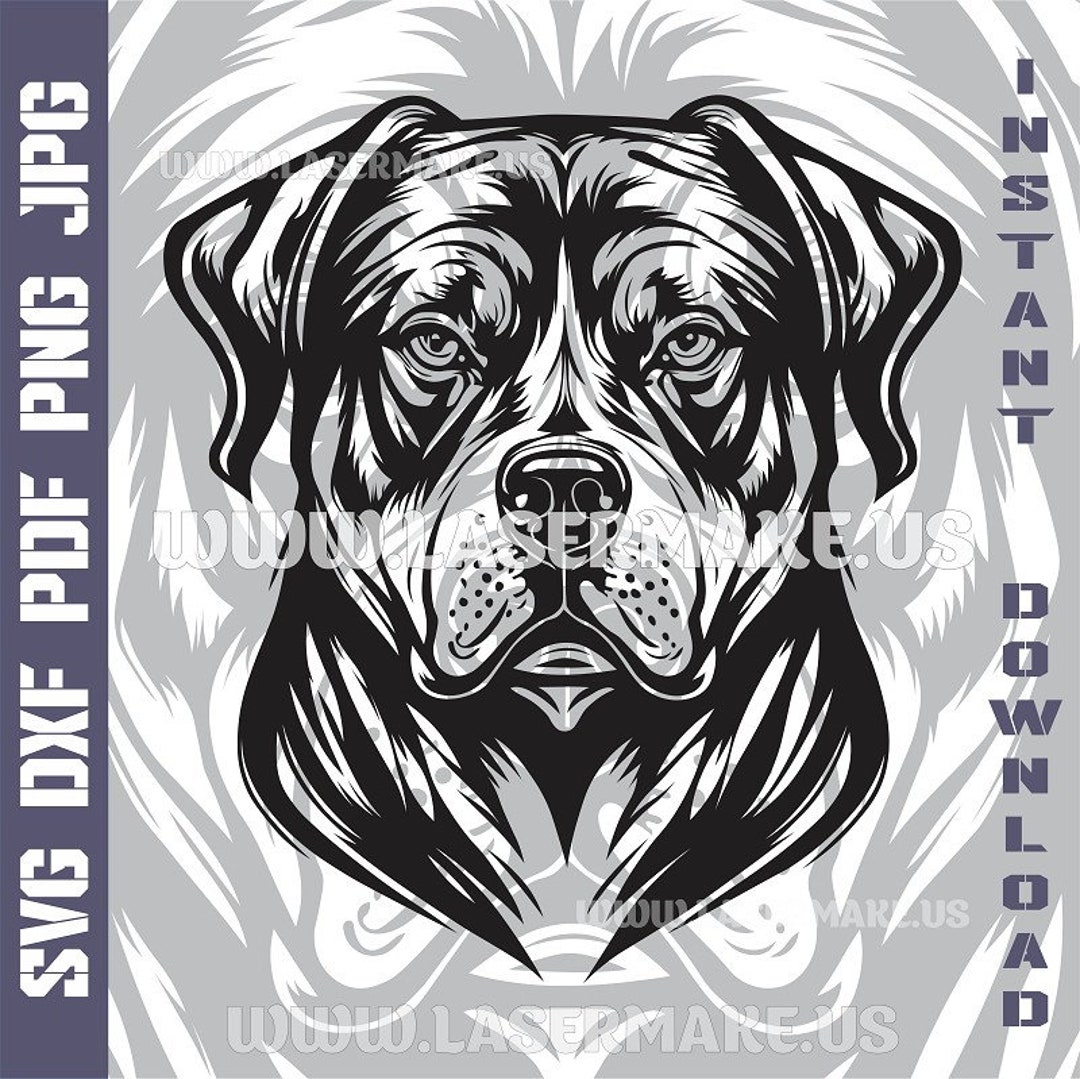 Rottweiler SVG File | Cut File for Cricut | Printable Png| SVG Dxf Cut ...