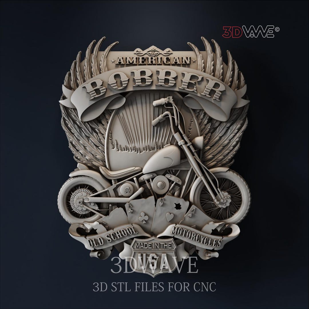 Biker Sign 3D STL File: CNC Carving Template (digital Download) - Etsy UK