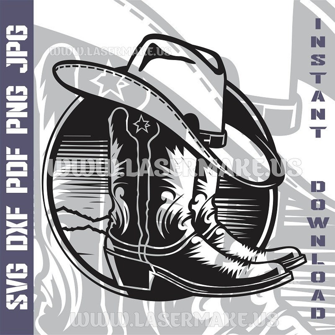Cowboy Boots SVG File | Cut File for Cricut | Printable Png| SVG Dxf ...