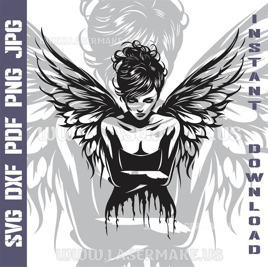Angel SVG File Cut File for Cricut Printable Png SVG Dxf Cut Files ...
