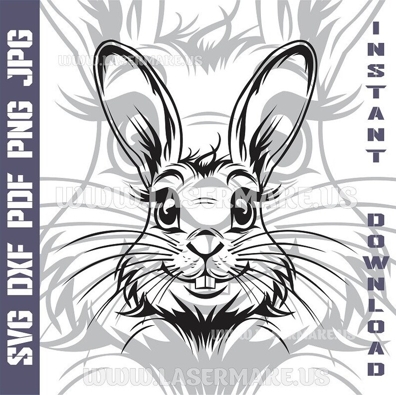 Rabbit SVG File | Cut File for Cricut | Printable Png| SVG Dxf Cut ...