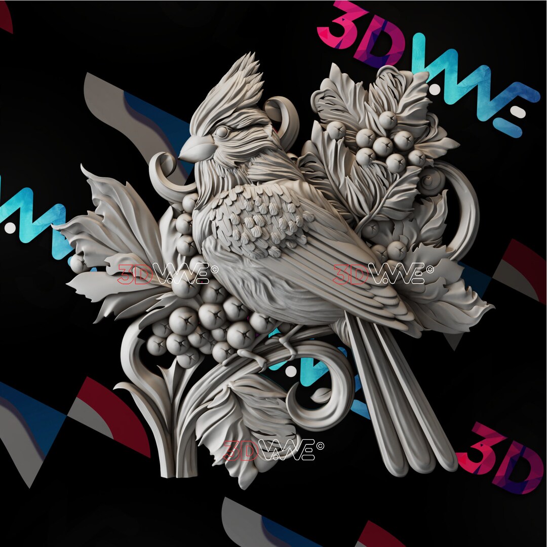 Cardinal | Bird | 3d Model | STL | CNC Files | Wall Decor | Wood Art ...