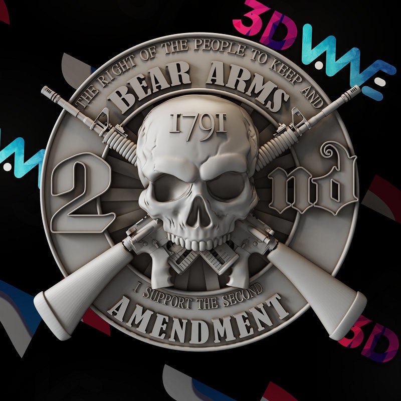 Second Amendment Molon Labe 3d Model STL CNC Files Wall Decor Wood Art ...
