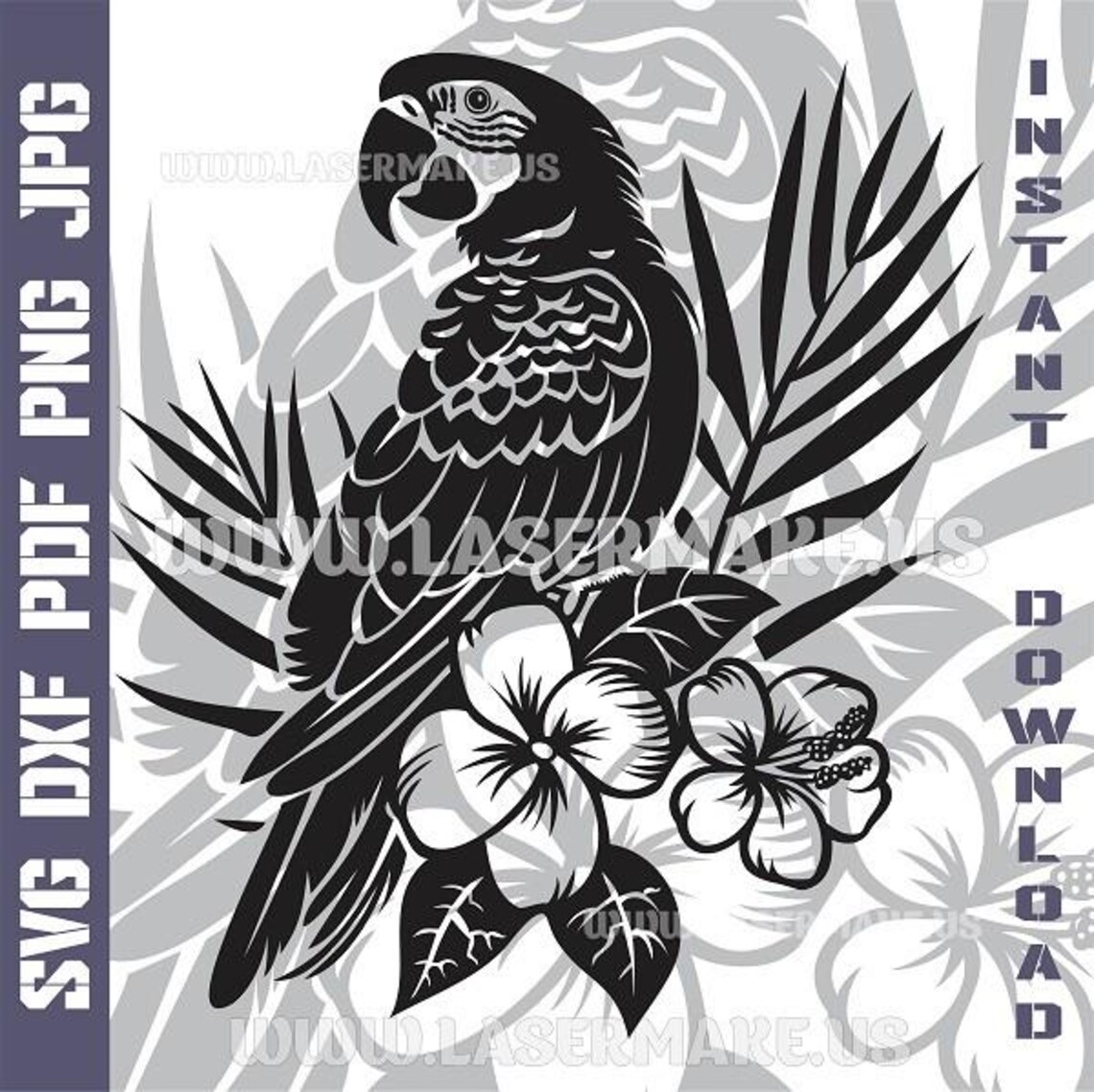 Parrot SVG File | Cut File for Cricut | Printable Png| SVG Dxf Cut ...
