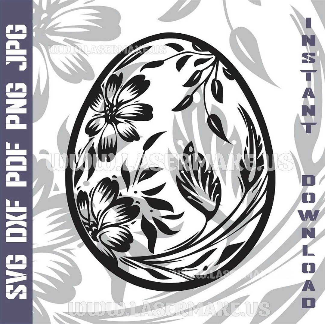 Easter Egg SVG File | Cut File for Cricut | Printable Png| SVG Dxf Cut ...