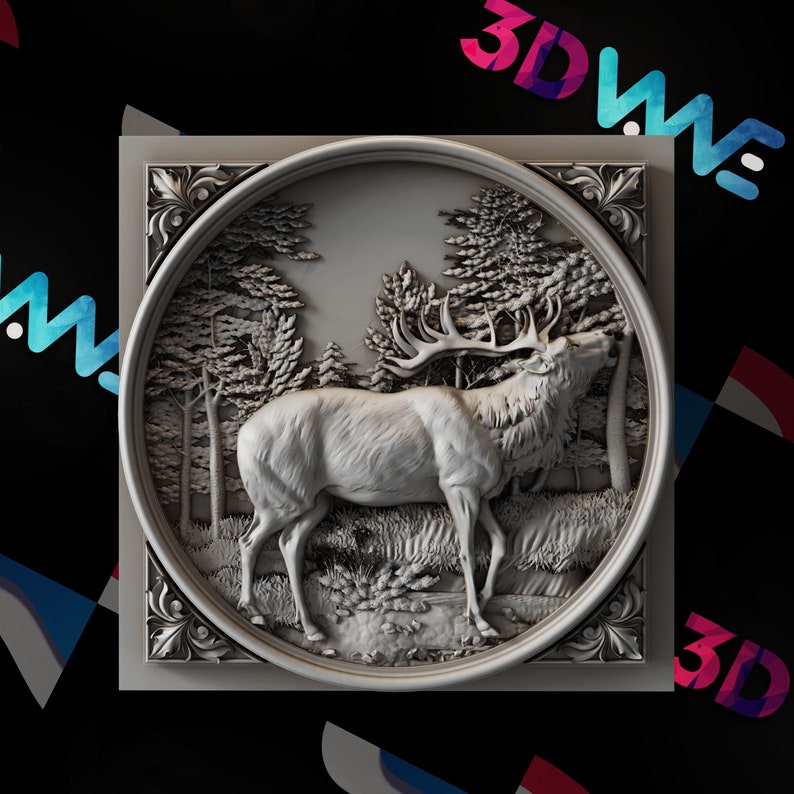 CNC Deer Wall Art 3D Model | Stag STL Files (digital Download) - Etsy