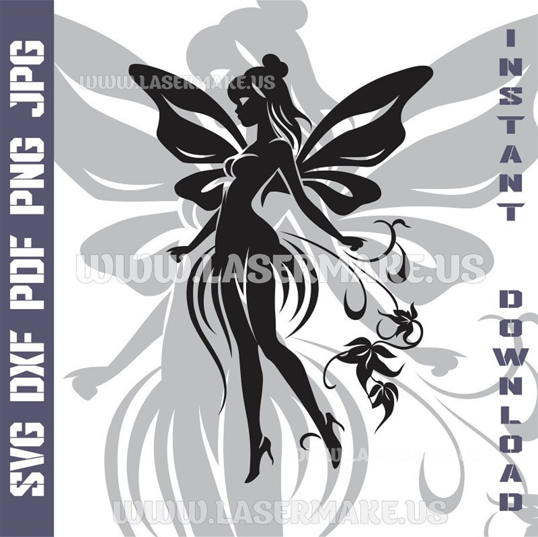 Fairy SVG File | Cut File for Cricut | Printable Png| SVG Dxf Cut Files ...