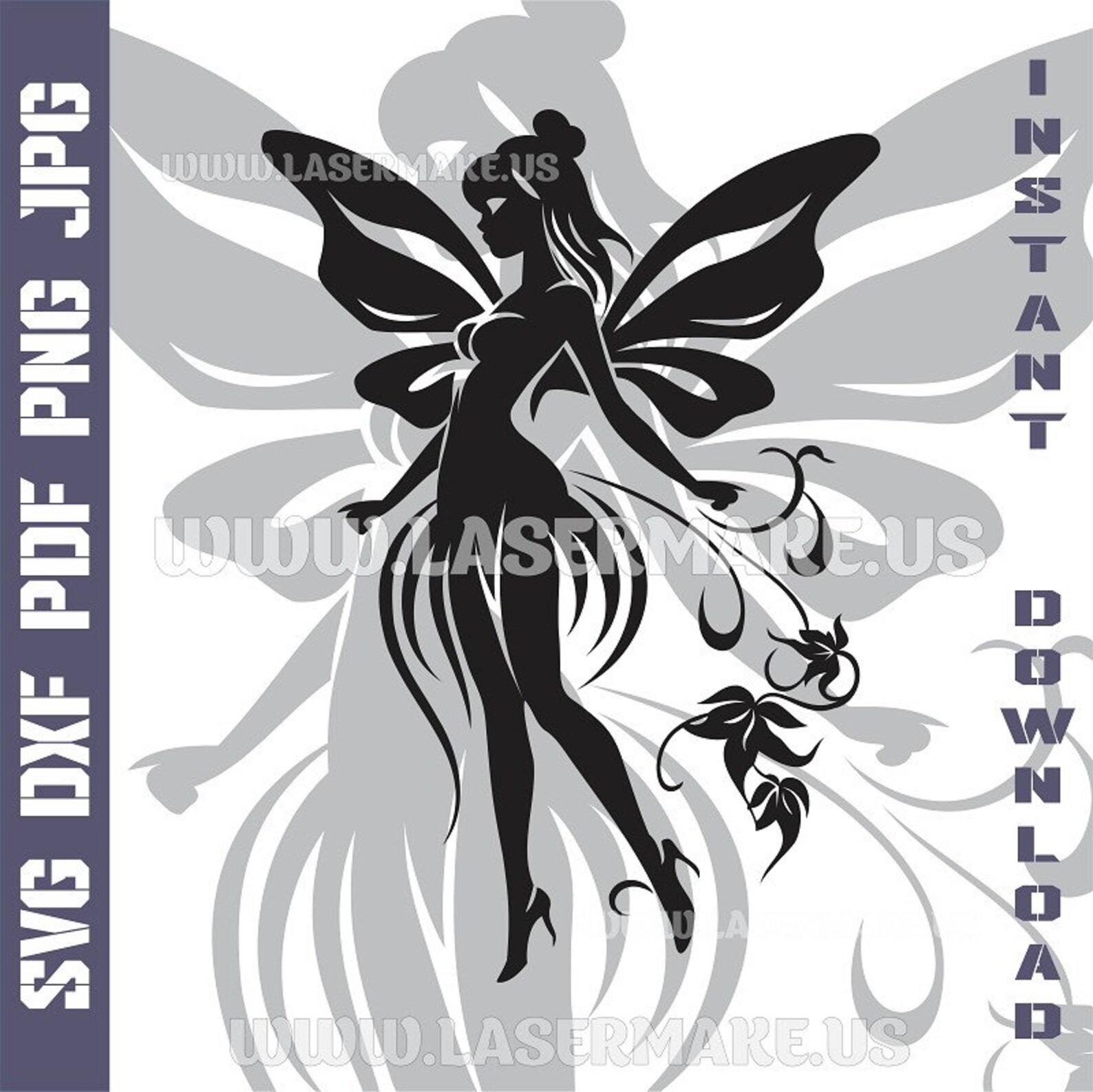 Fairy SVG File | Cut File for Cricut | Printable Png| SVG Dxf Cut Files ...