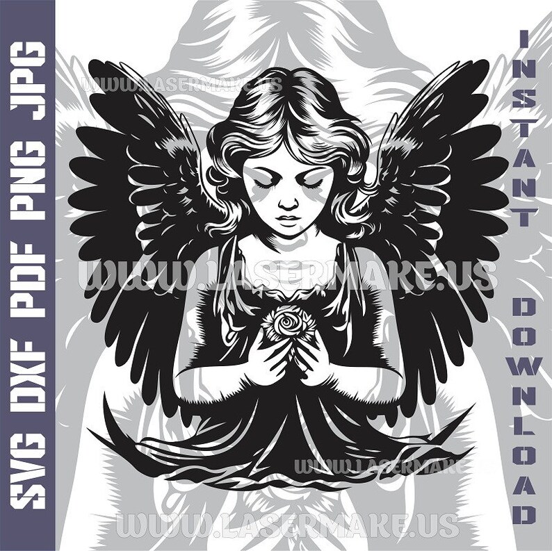 Angel SVG File Cut File for Cricut Printable Png SVG Dxf Cut Files ...
