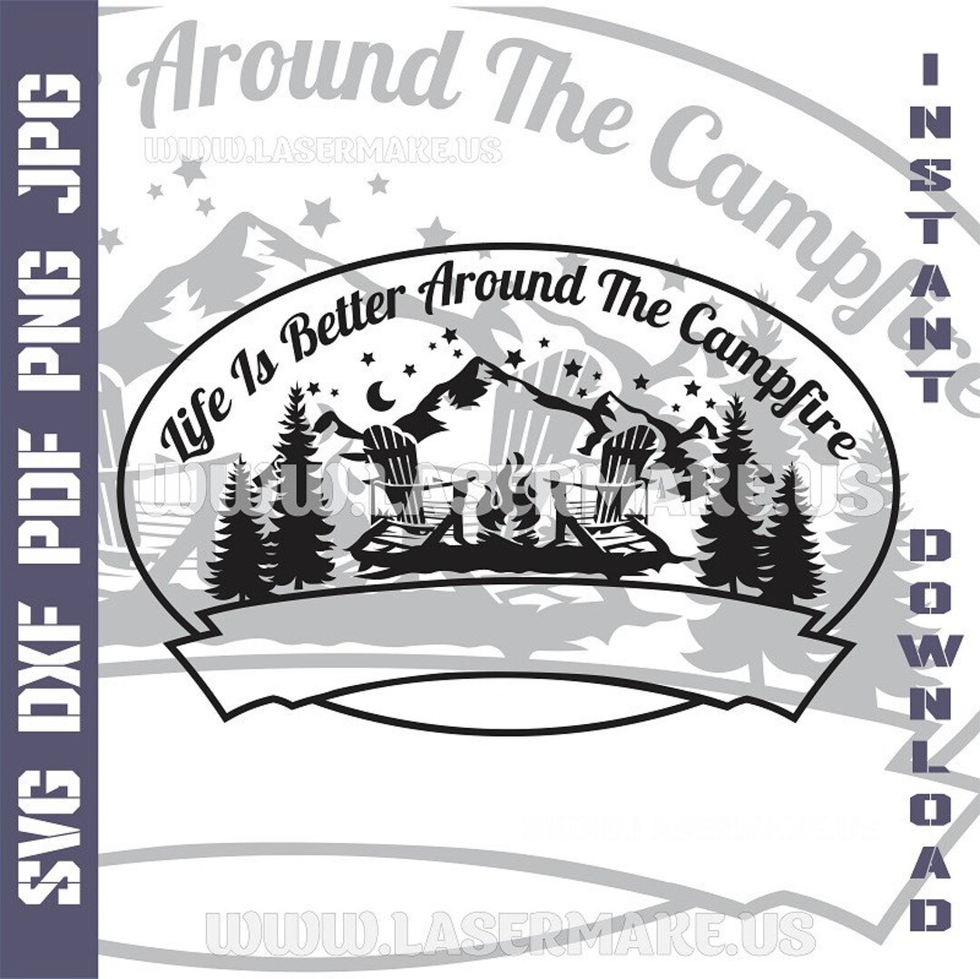 Campfire SVG File | Cut File for Cricut | Printable Png| SVG Dxf Cut ...