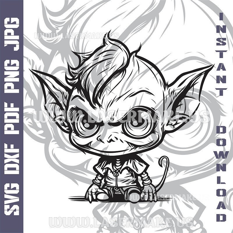 Funny Goblin SVG File Cut File for Cricut Printable Png SVG Dxf Cut ...