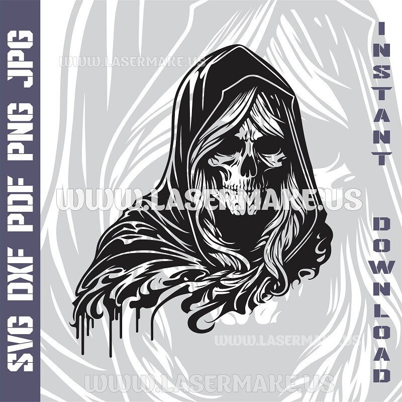 Death Grim Reaper SVG File Cut File for Cricut Printable Png SVG Dxf ...