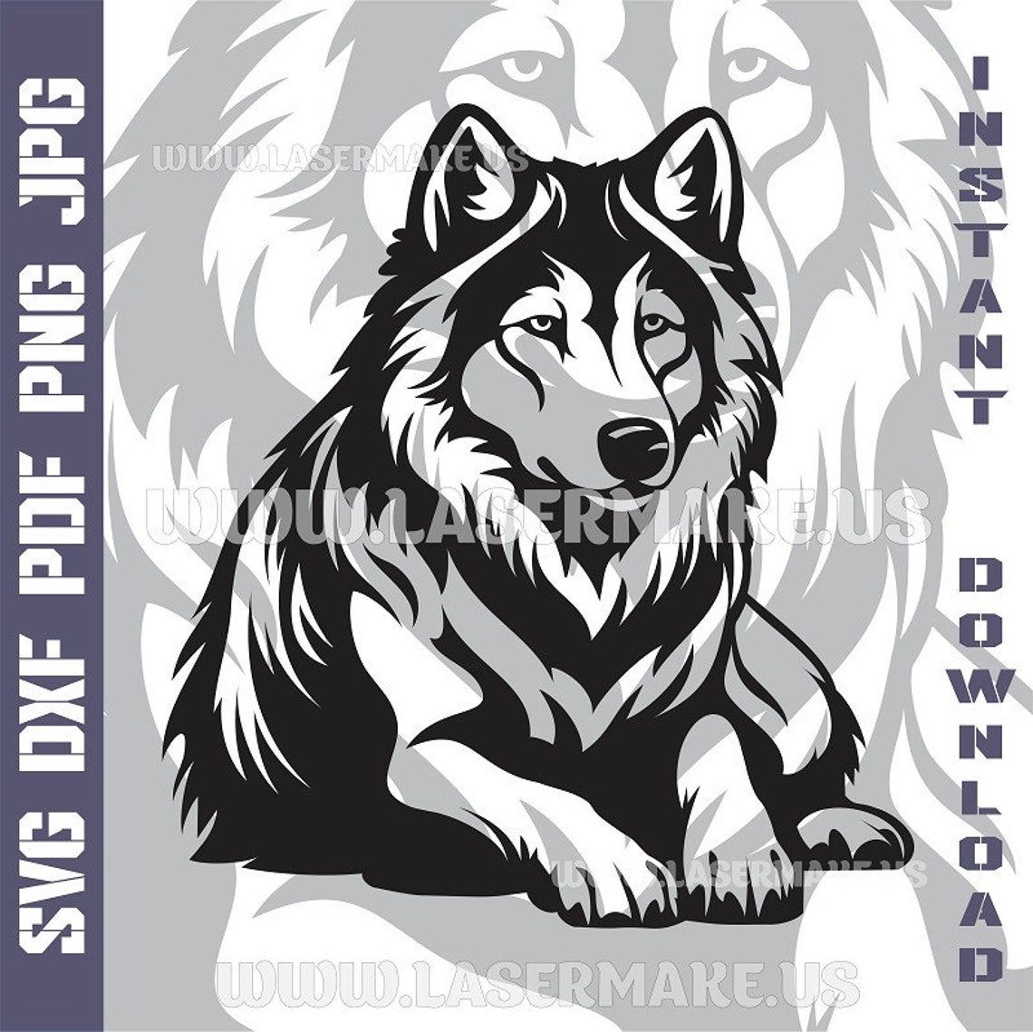 Wolf SVG File Cut File for Cricut Printable Png SVG Dxf Cut Files Laser ...