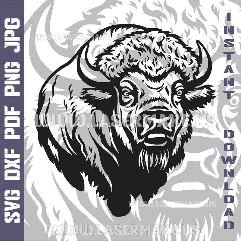 Bison SVG File Cut File for Cricut Printable Png SVG Dxf Cut Files ...