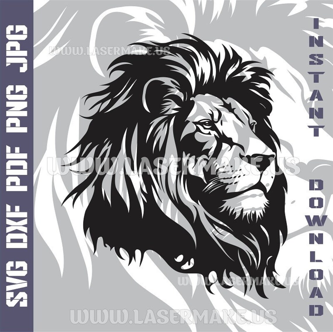Lion SVG File Cut File for Cricut Printable Png SVG Dxf Cut Files Laser ...