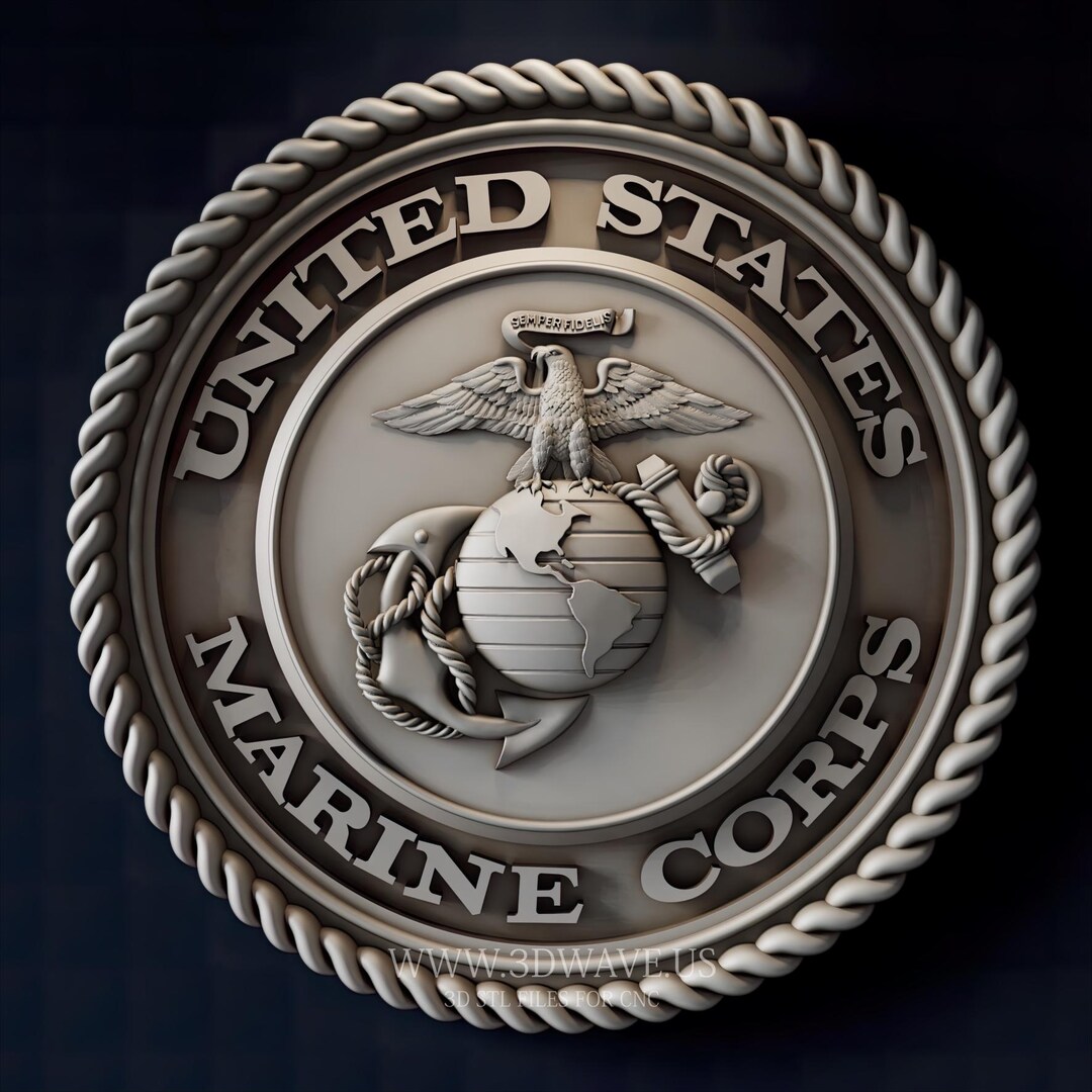 USMC Eagle CNC STL File – Marine Corps Relief for Wood Carving - Etsy