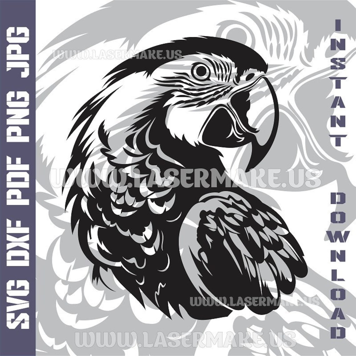 Parrot SVG File | Cut File for Cricut | Printable Png| SVG Dxf Cut ...