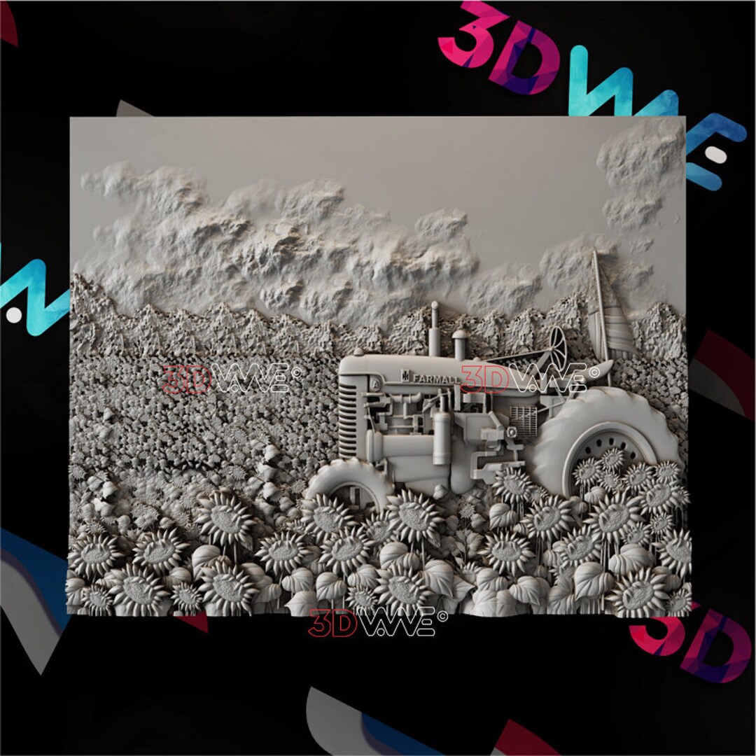 Tractor | Farm | Ranch | 3d Model | STL | CNC Files | Wall Decor | Wood ...