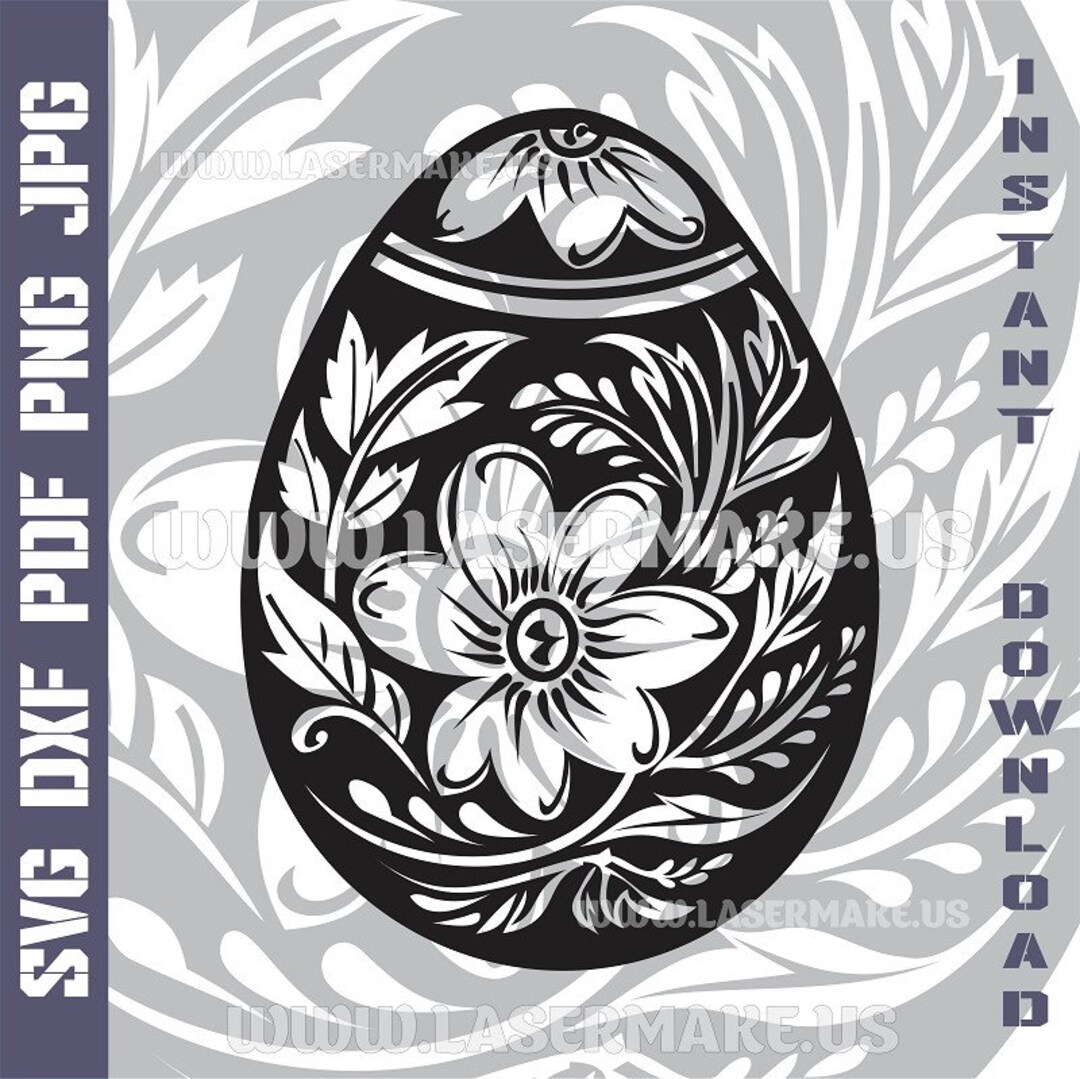 Easter Egg SVG File | Cut File for Cricut | Printable Png| SVG Dxf Cut ...