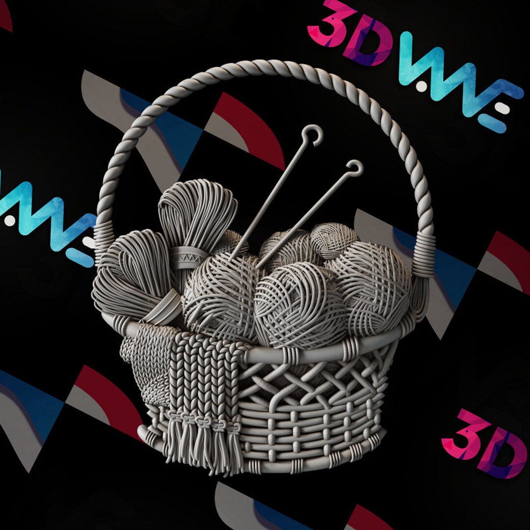 Sewing Kit | Basket | 3d Model | STL | CNC Files | Wall Decor | Wood ...