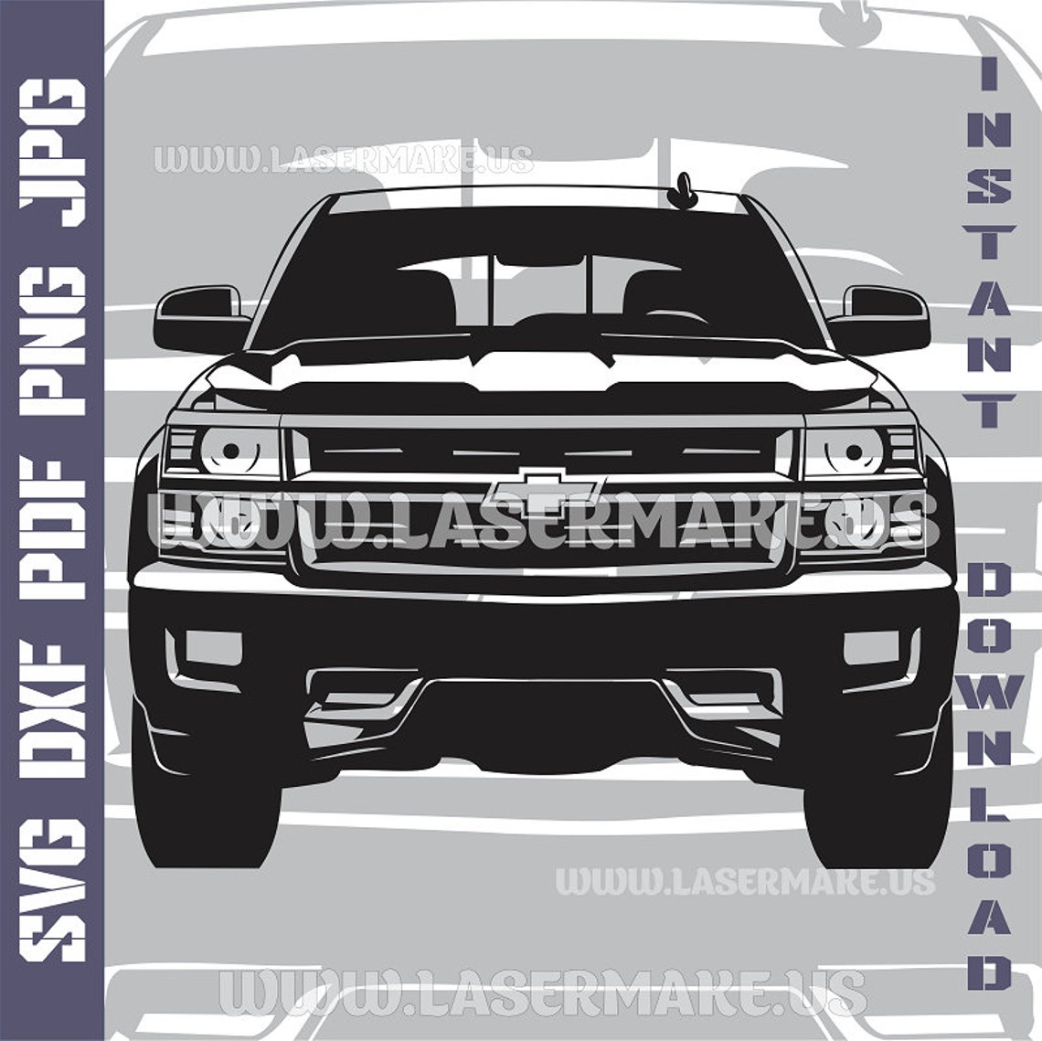 Chevrolet Silverado SVG File Cut File for Cricut Printable Png SVG Dxf ...