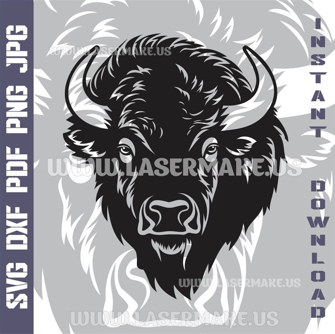 Bison SVG File | Cut File for Cricut | Printable Png| SVG Dxf Cut Files ...