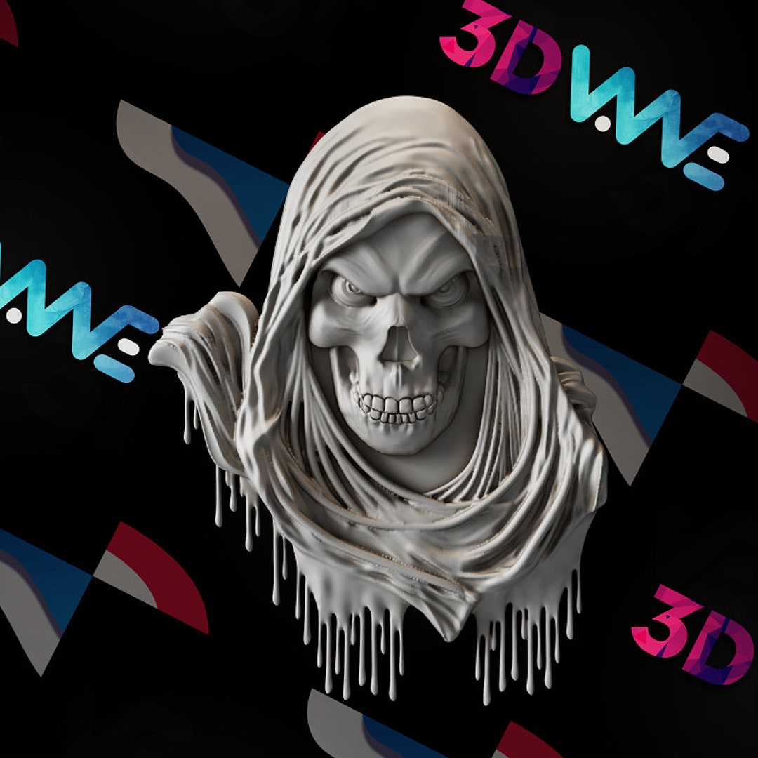 Death Grim Reaper | Skull | 3d Model | STL | CNC Files | Wall Decor ...