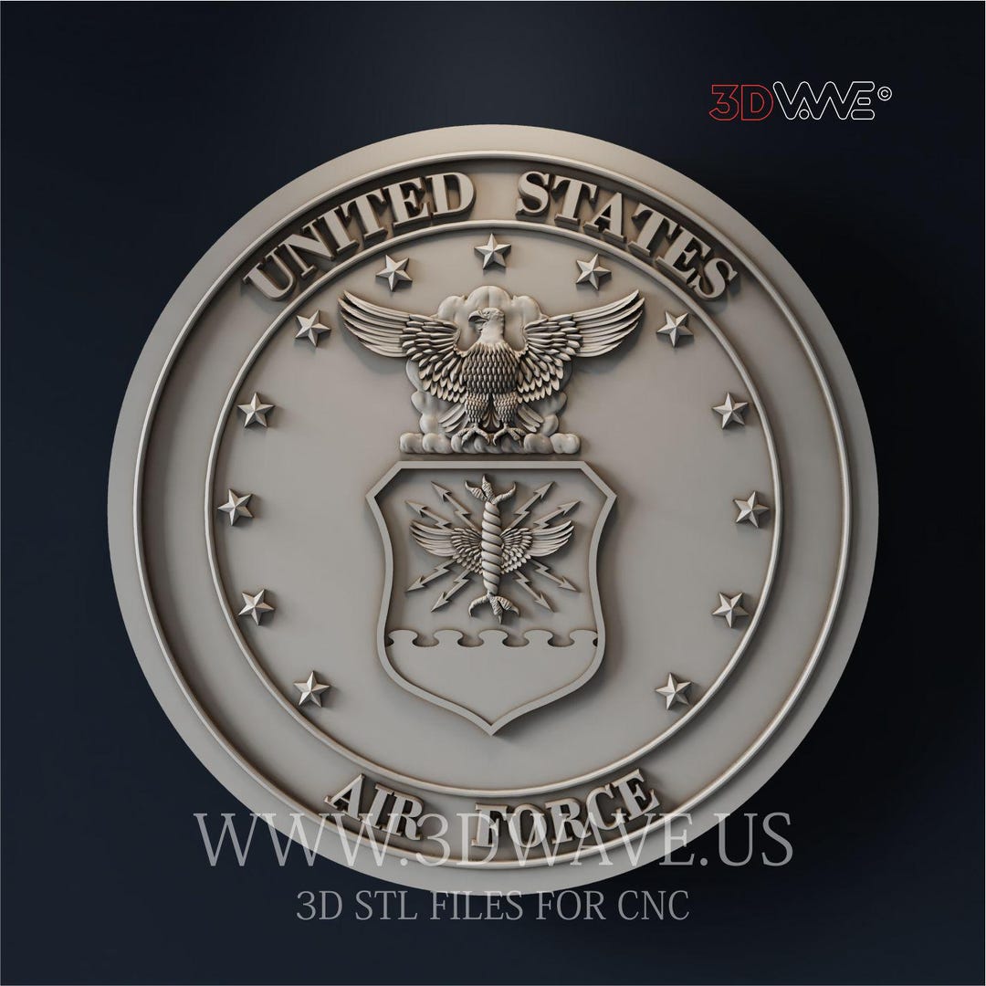 3D STL File: US Air Force Seal Digital Pattern | CNC Carving Template ...