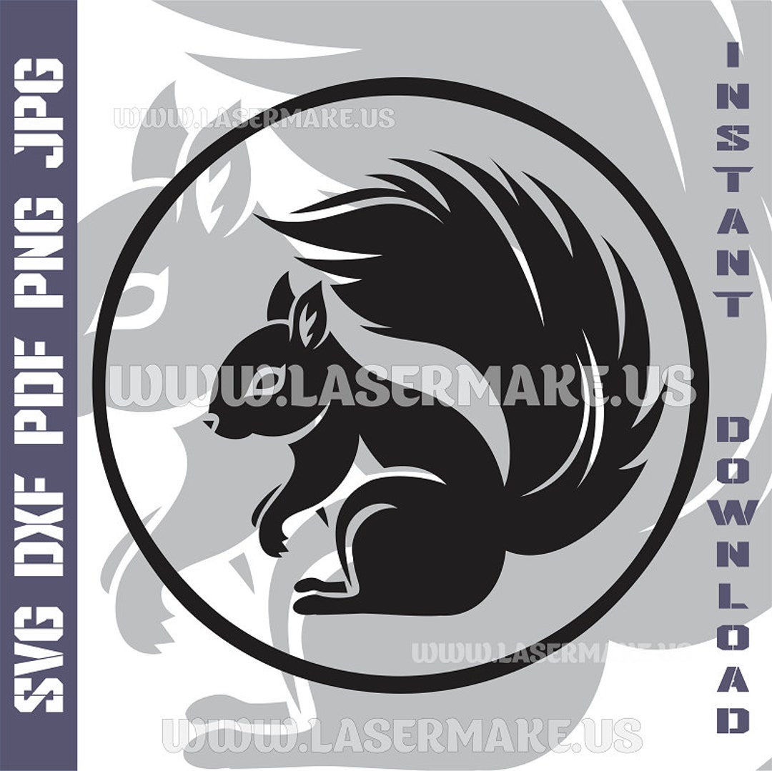 Squirrel SVG File | Cut File for Cricut | Printable Png| SVG Dxf Cut ...