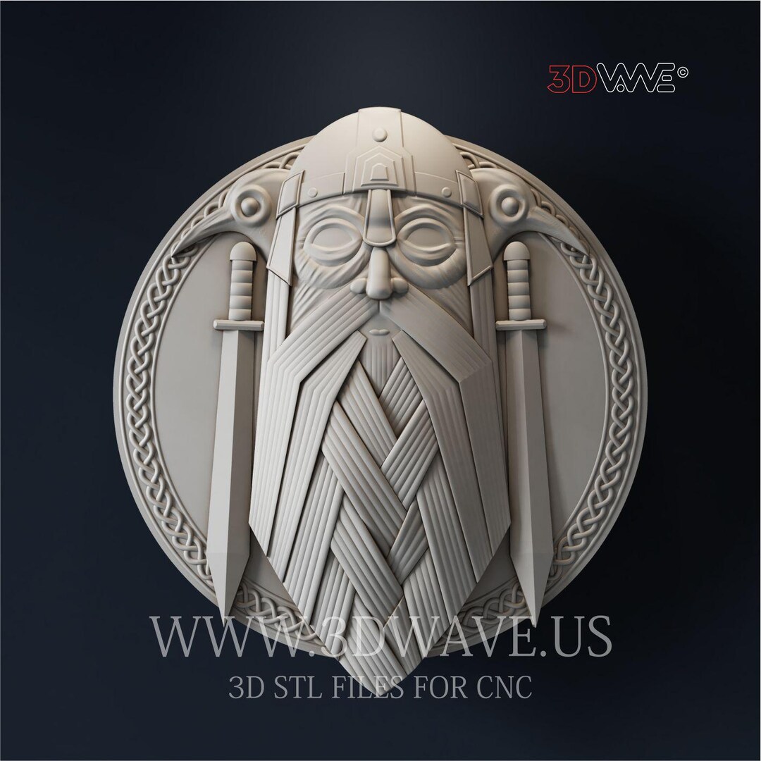 Odin With Ravens 3D STL File: CNC Carving Template (digital Files) - Etsy