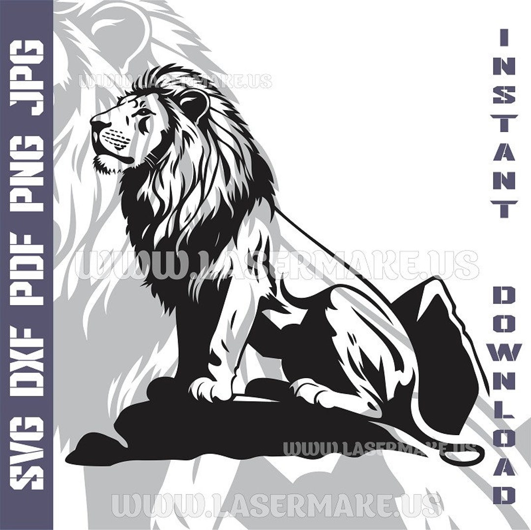 Lion SVG File | Cut File for Cricut | Printable Png| SVG Dxf Cut Files ...