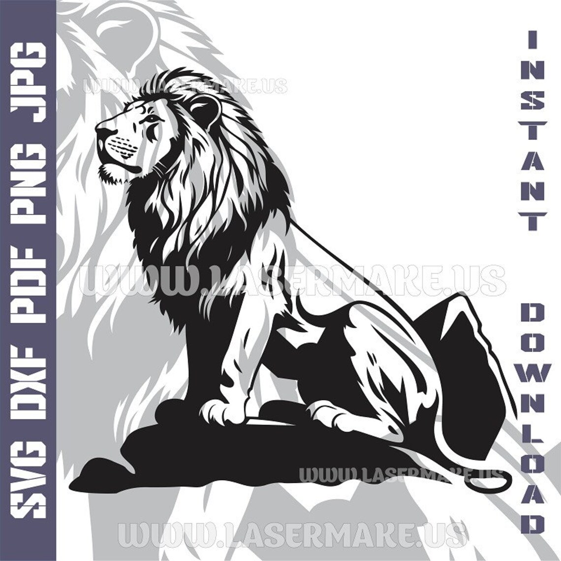 Lion SVG File Cut File for Cricut Printable Png SVG Dxf Cut Files Laser ...