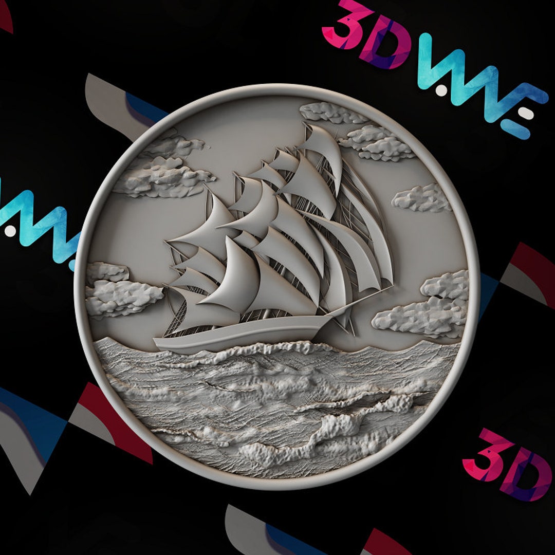 Sea Ship | Sailor | Ocean | 3d Model | STL | CNC Files | Wall Decor ...