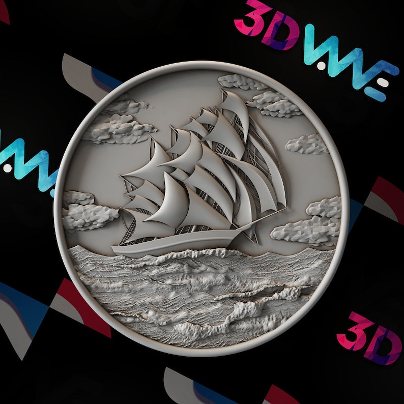 Sea Ship | Sailor | Ocean | 3d Model | STL | CNC Files | Wall Decor ...