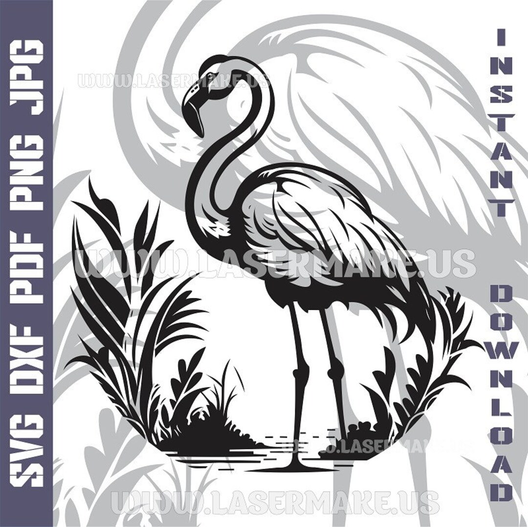 Flamingo SVG File | Cut File for Cricut | Printable Png| SVG Dxf Cut ...