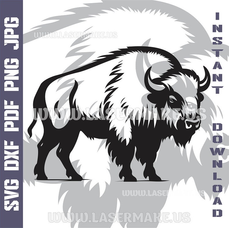Bison SVG File | Cut File for Cricut | Printable Png| SVG Dxf Cut Files ...