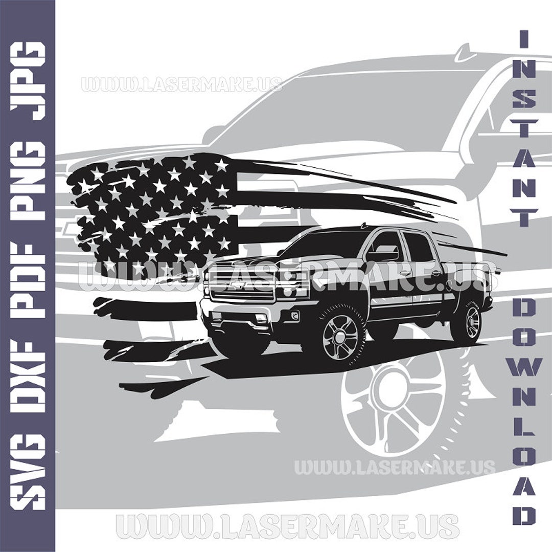 Chevrolet Silverado SVG File | Cut File for Cricut | Printable Png| SVG ...